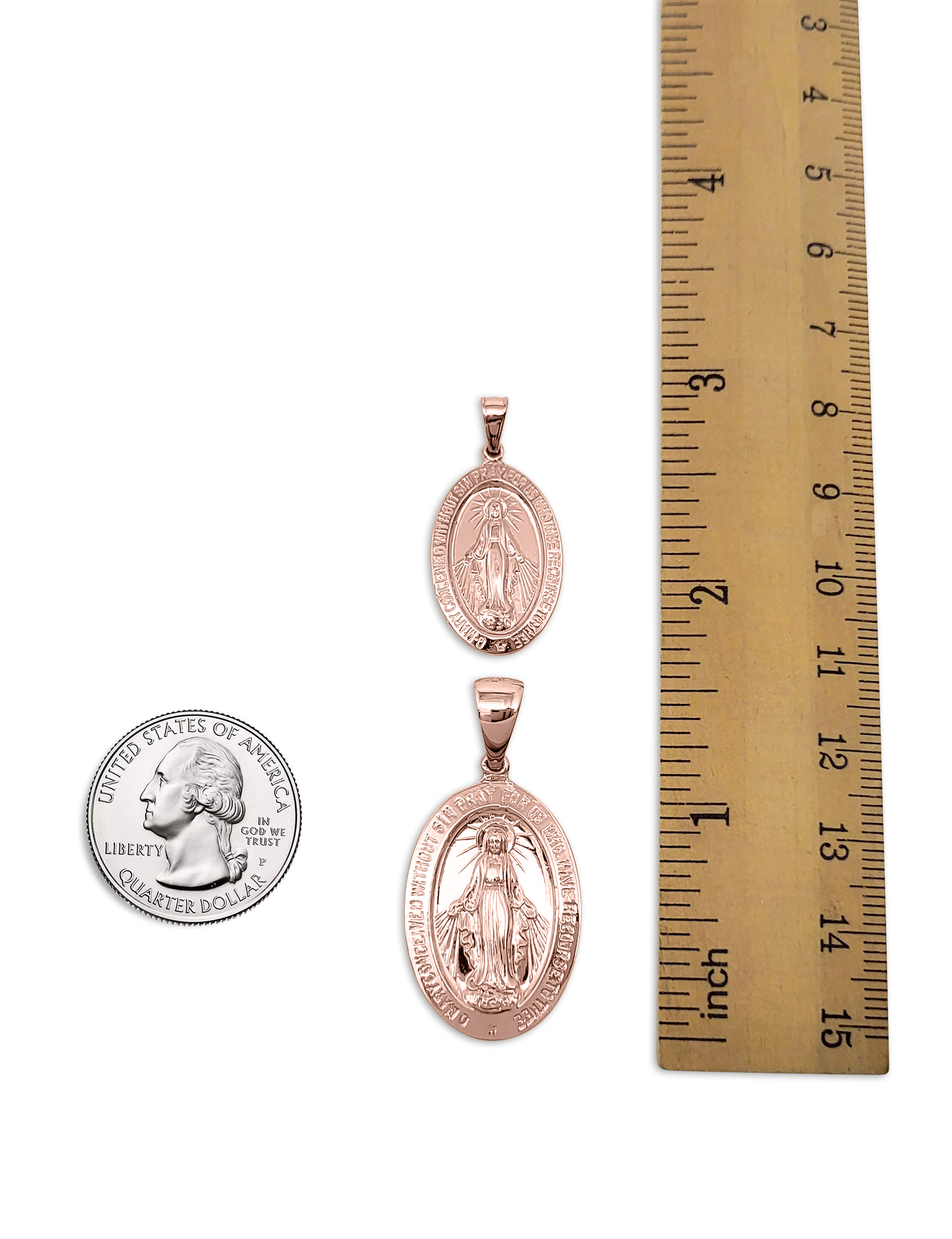 Virgin mary rose gold necklace store